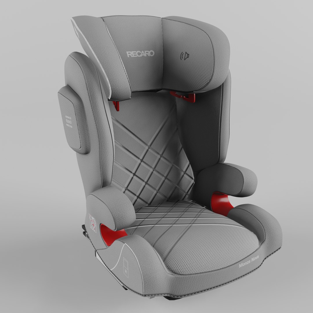 3D Recaro Monza Nova IS Children Car Seat Aluminium Grey Model ...