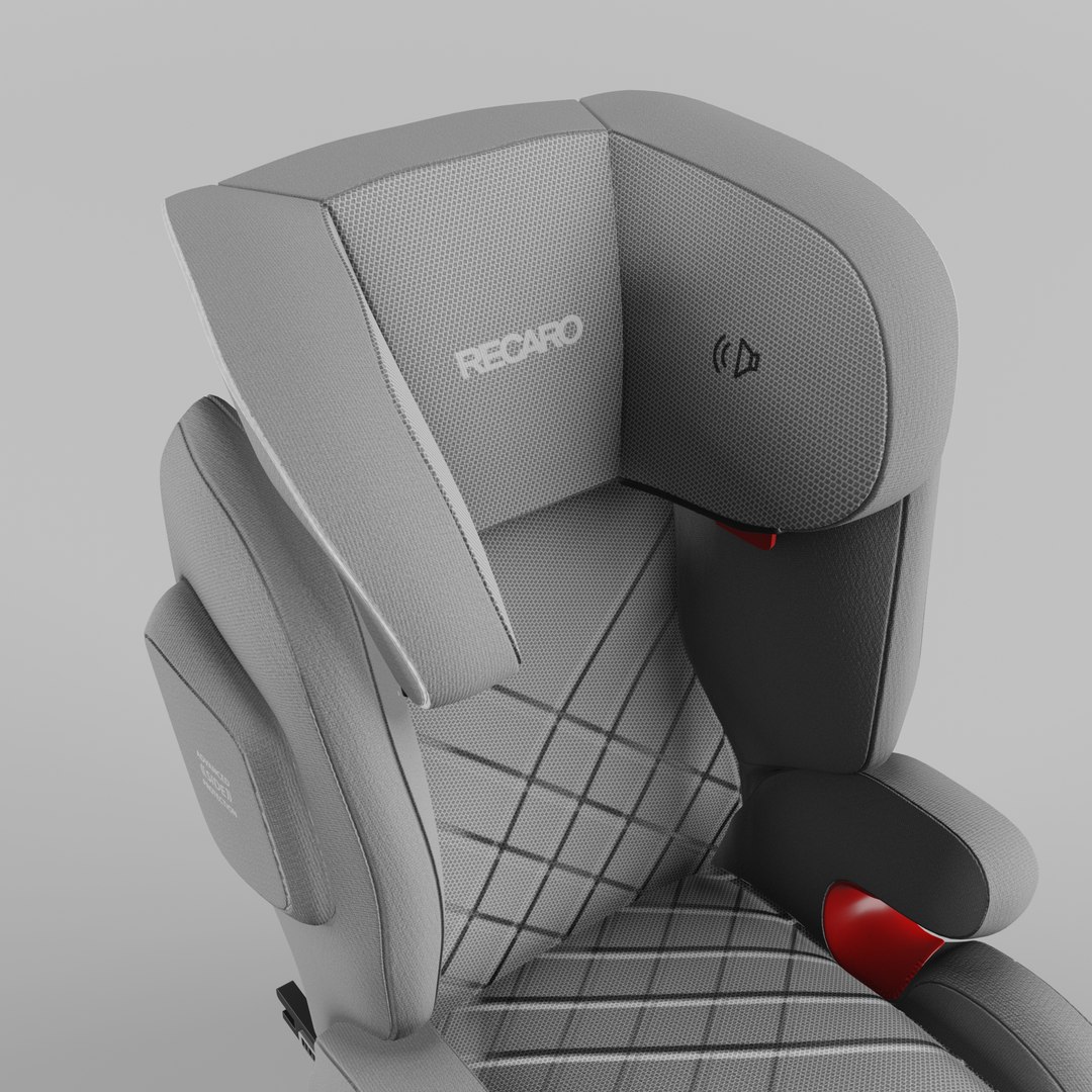 3D Recaro Monza Nova IS Children Car Seat Aluminium Grey Model ...