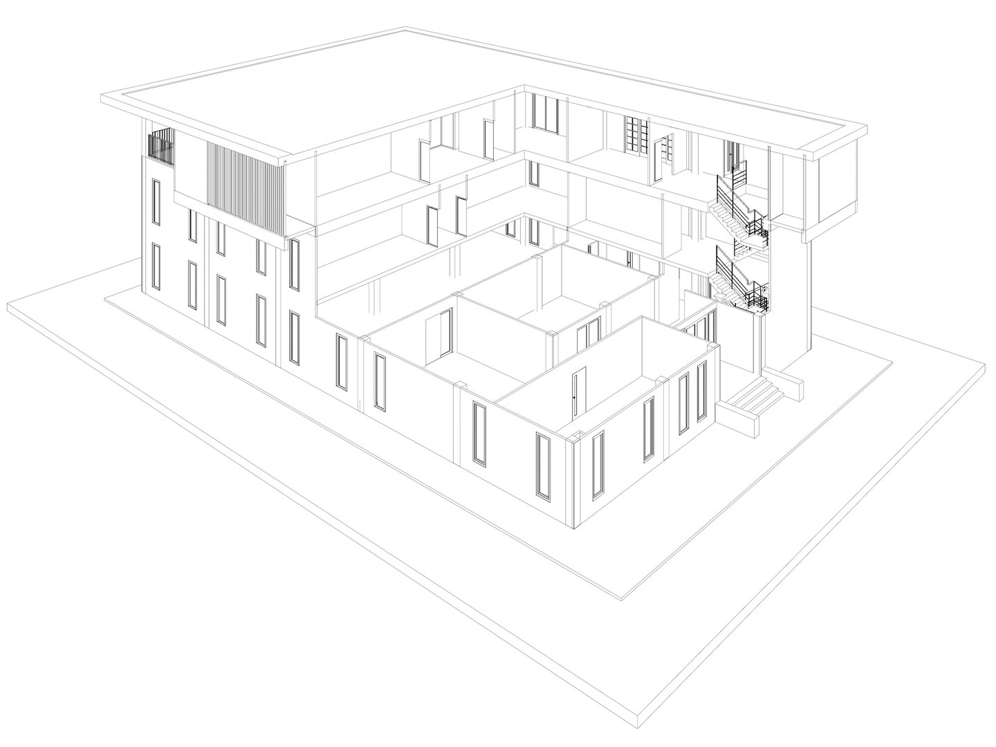 Home Office In Cutaway Section 25-04 3D Model - TurboSquid 2344935