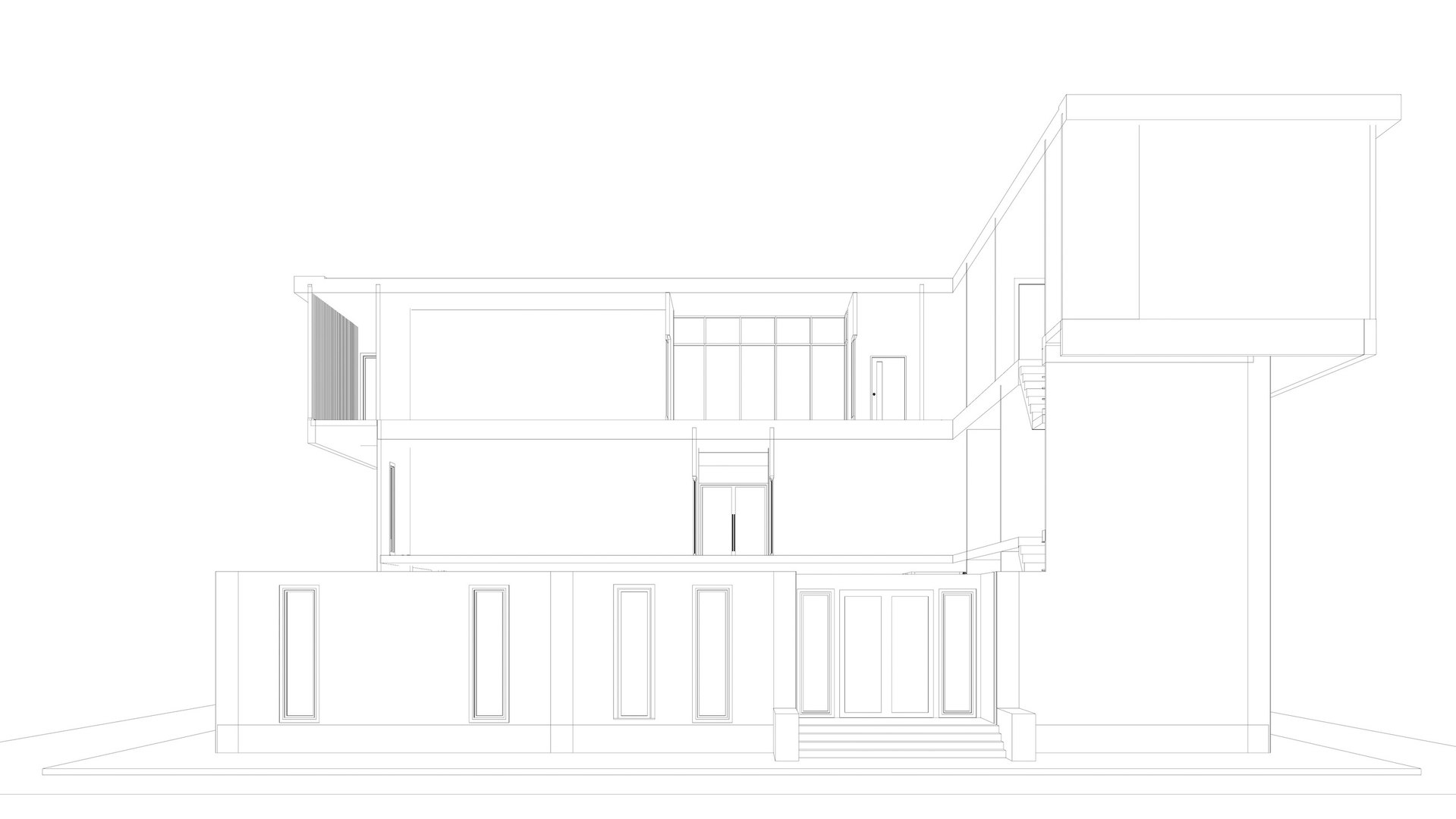 Home Office In Cutaway Section 25-04 3D Model - TurboSquid 2344935