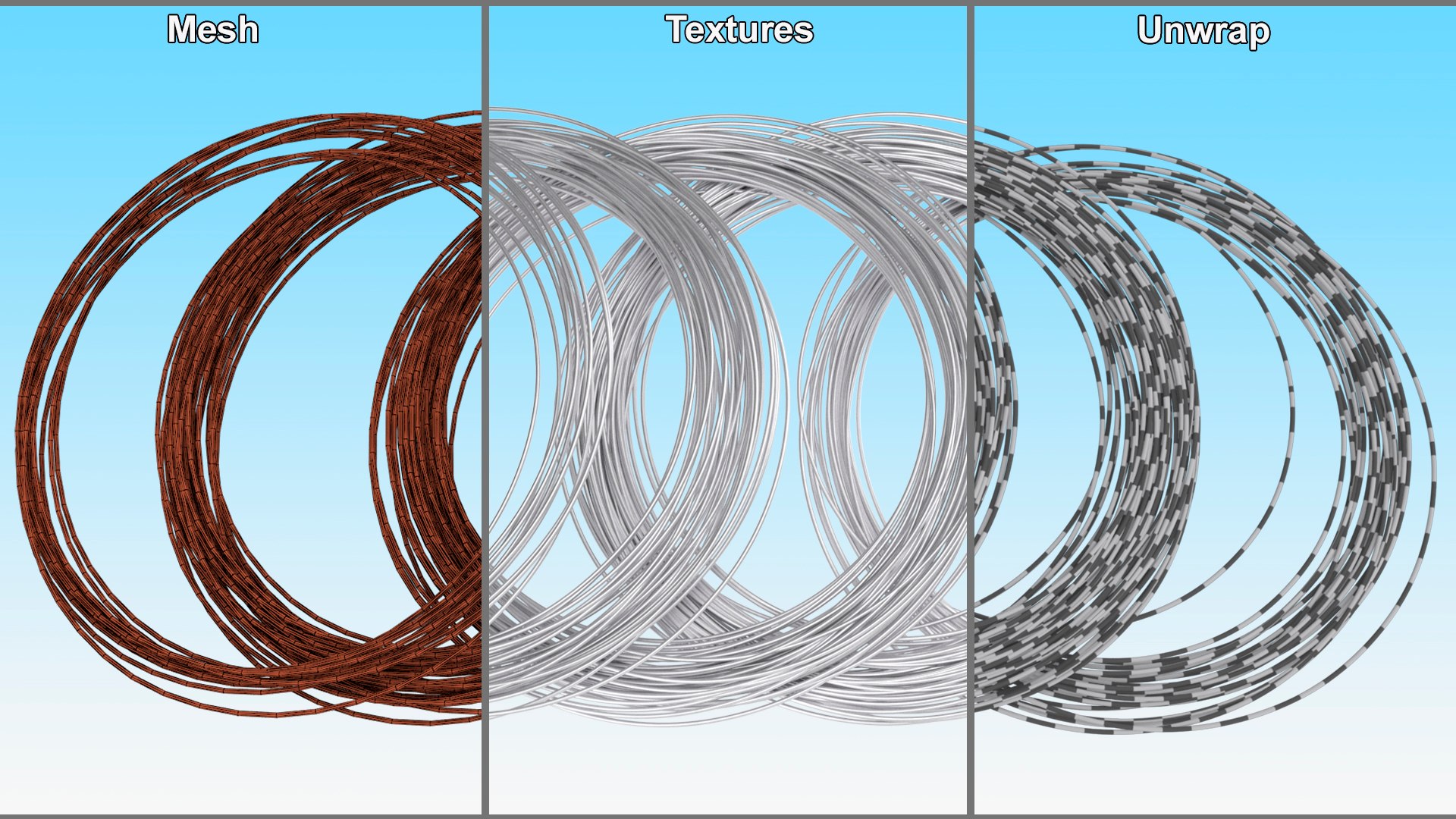 Twisted Aluminium Wire 3D Model - TurboSquid 2191895