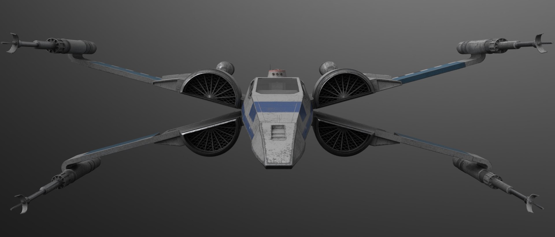 Star Wars Blue T70 X Wing Starfighter And R5 Unit Rigged 3D Model - TurboSquid 2349426