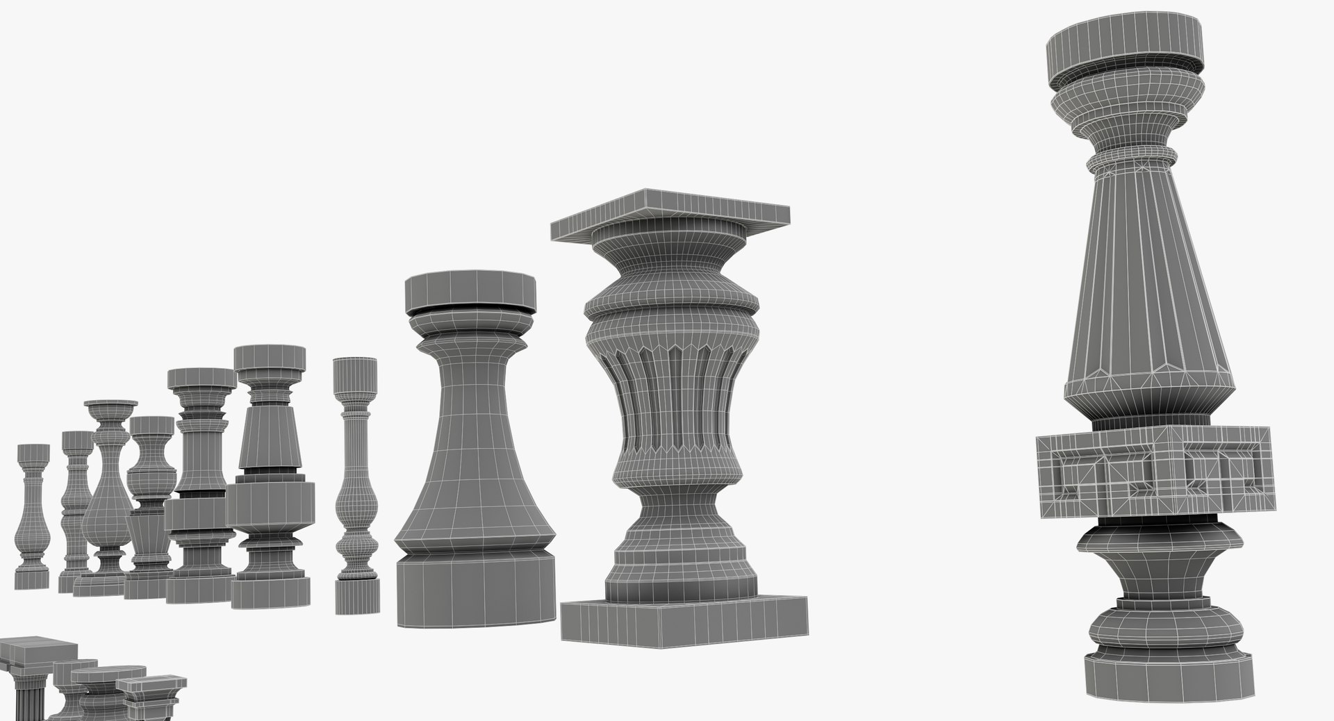 Baluster Pack 3ds