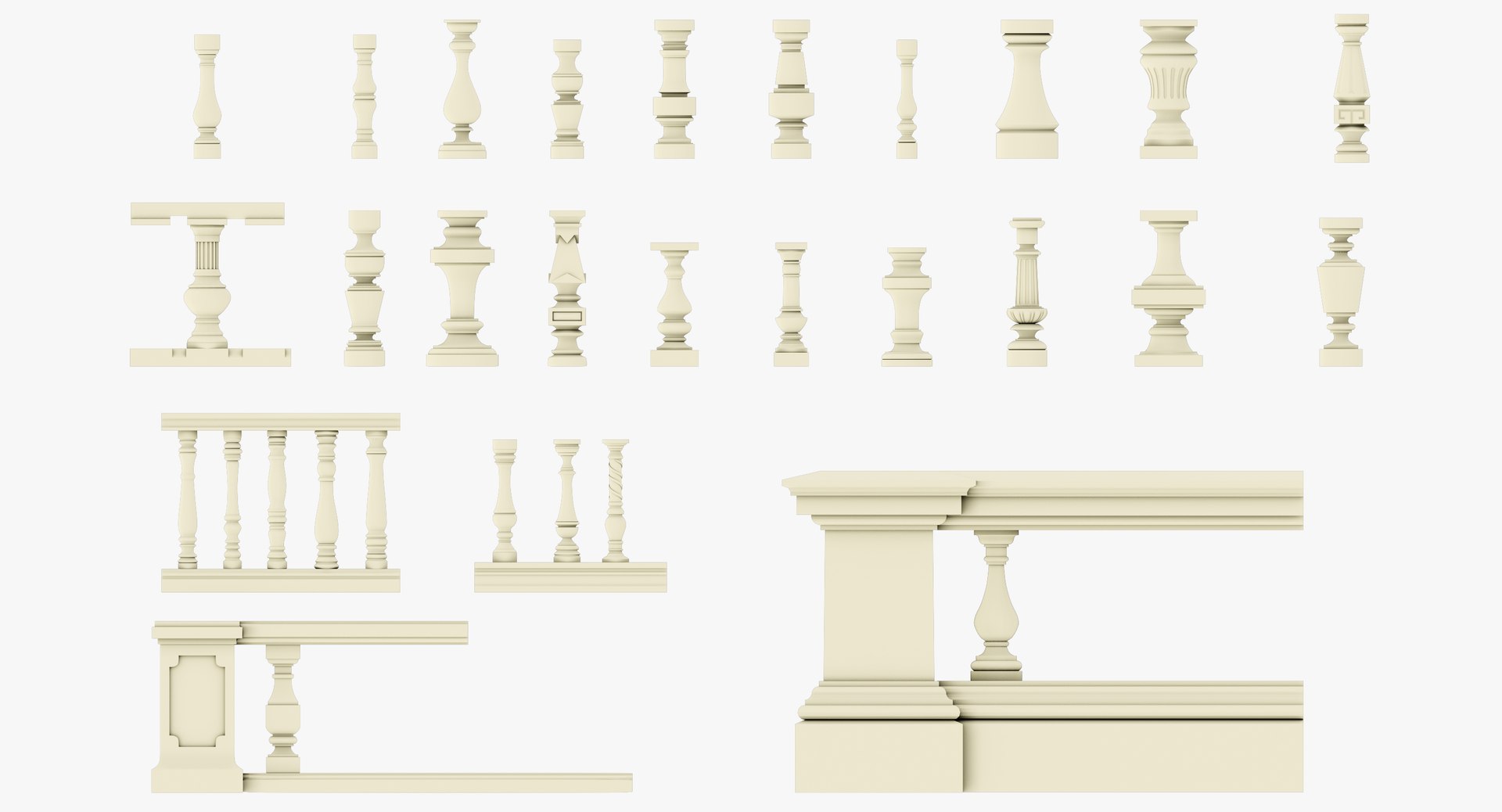 Baluster Pack 3ds
