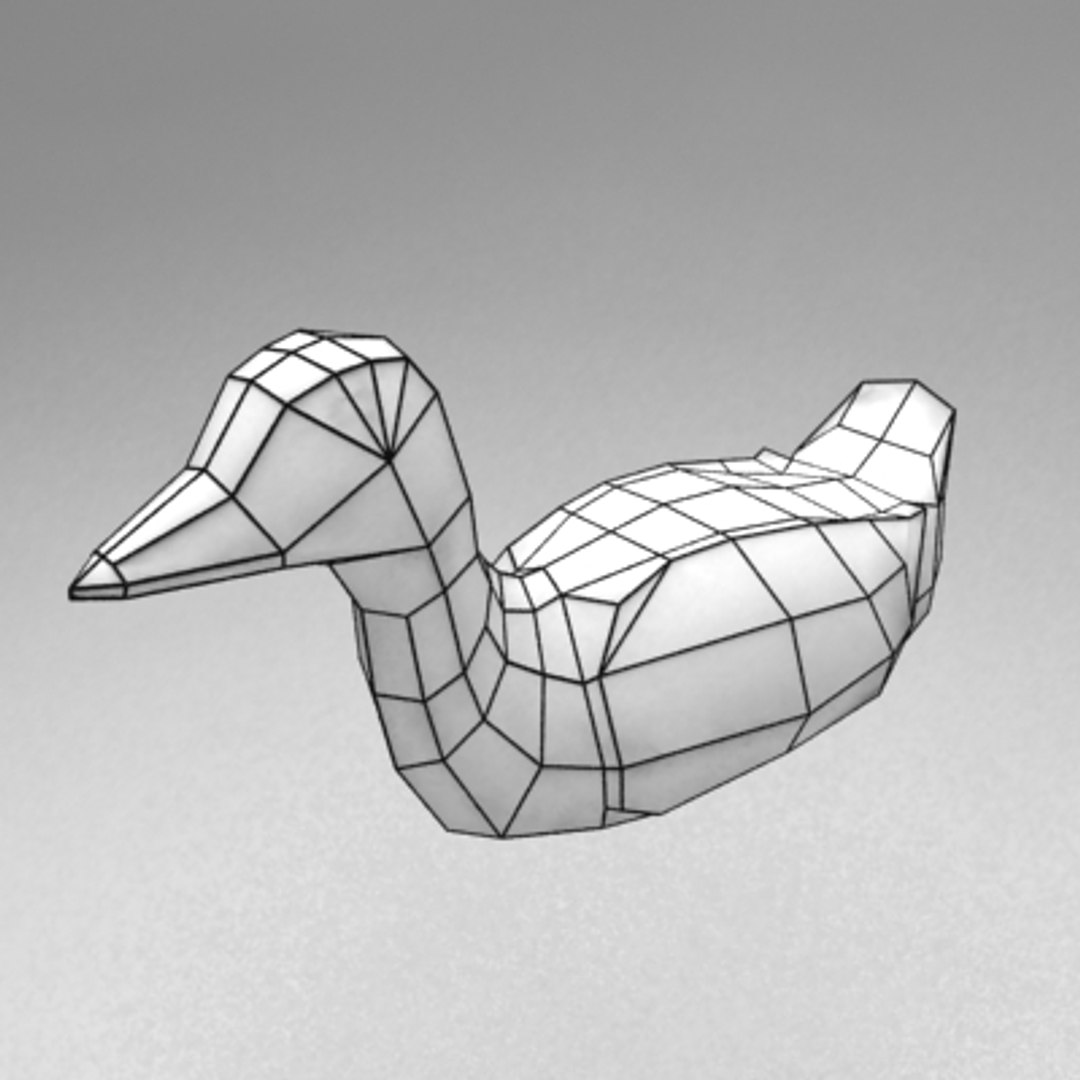 swimming duck 3d model