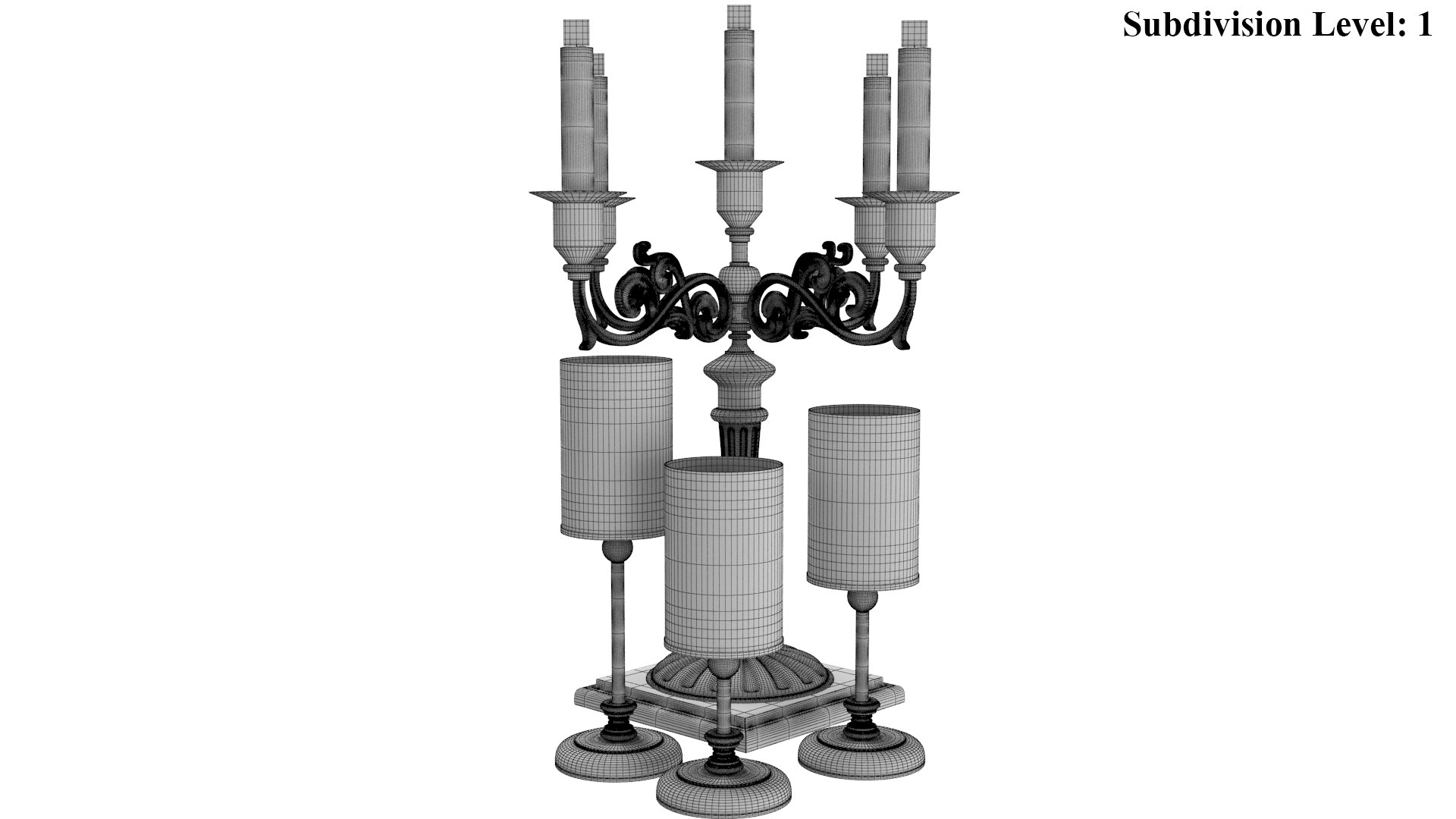 Full Dining Table Set 3D Model - TurboSquid 1765458