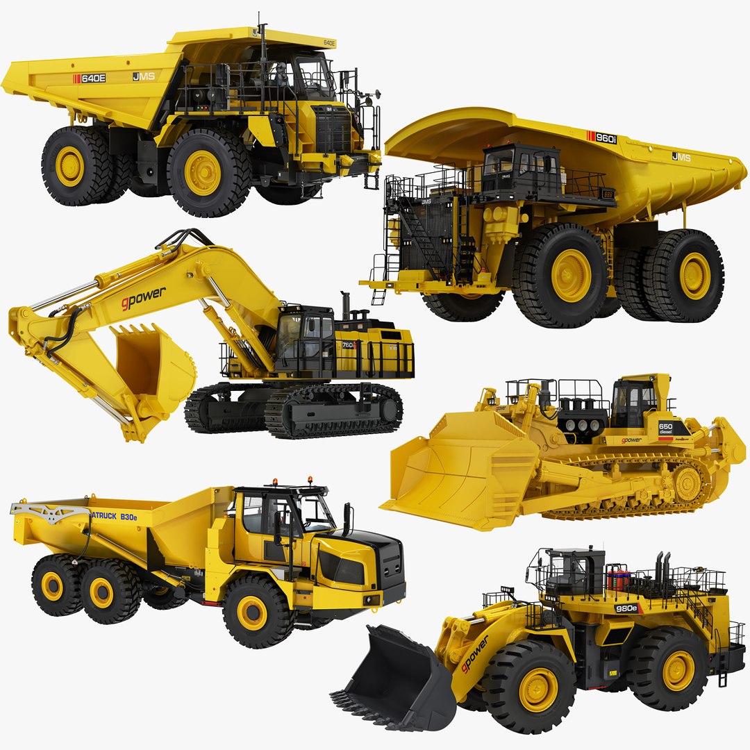 Collection Heavy Mining Machines v3 generic 3D model - TurboSquid 2129800