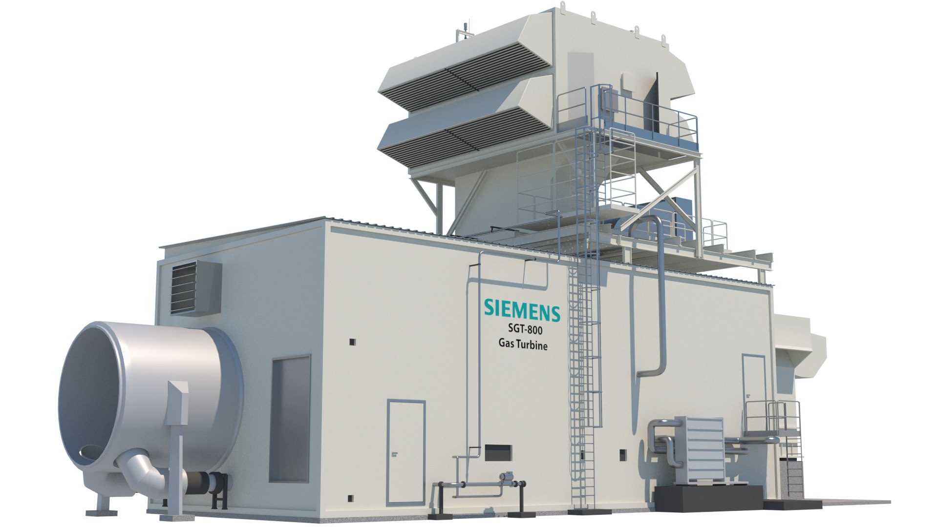 Siemens Sgt-800 Industrial Gas Turbine 3D Model - TurboSquid 1521705