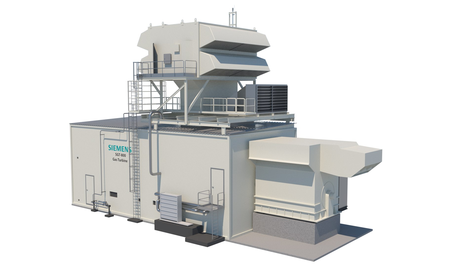 Siemens Sgt-800 Industrial Gas Turbine 3D Model - TurboSquid 1521705