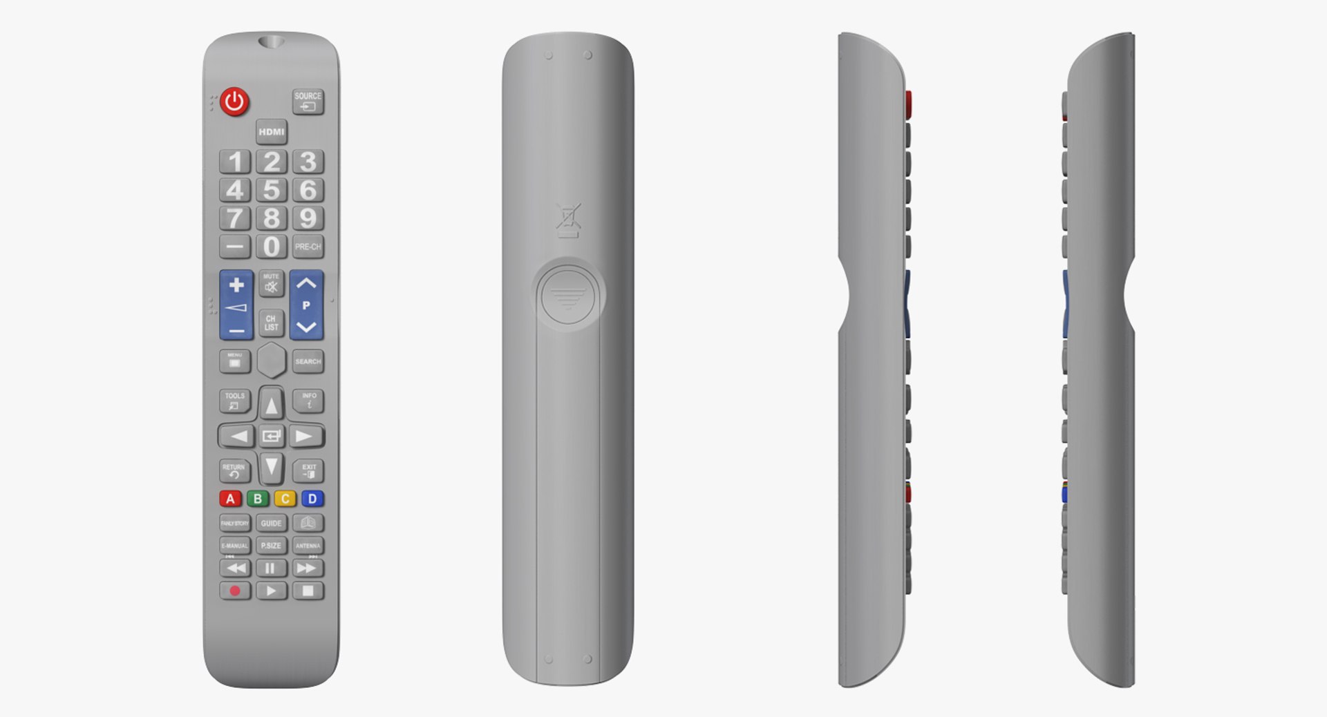 Tv Remote Control Generic 3D Model - TurboSquid 1362561