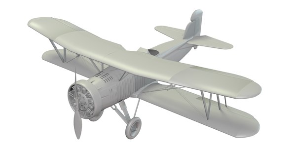 3d model biplane curtiss helldiver