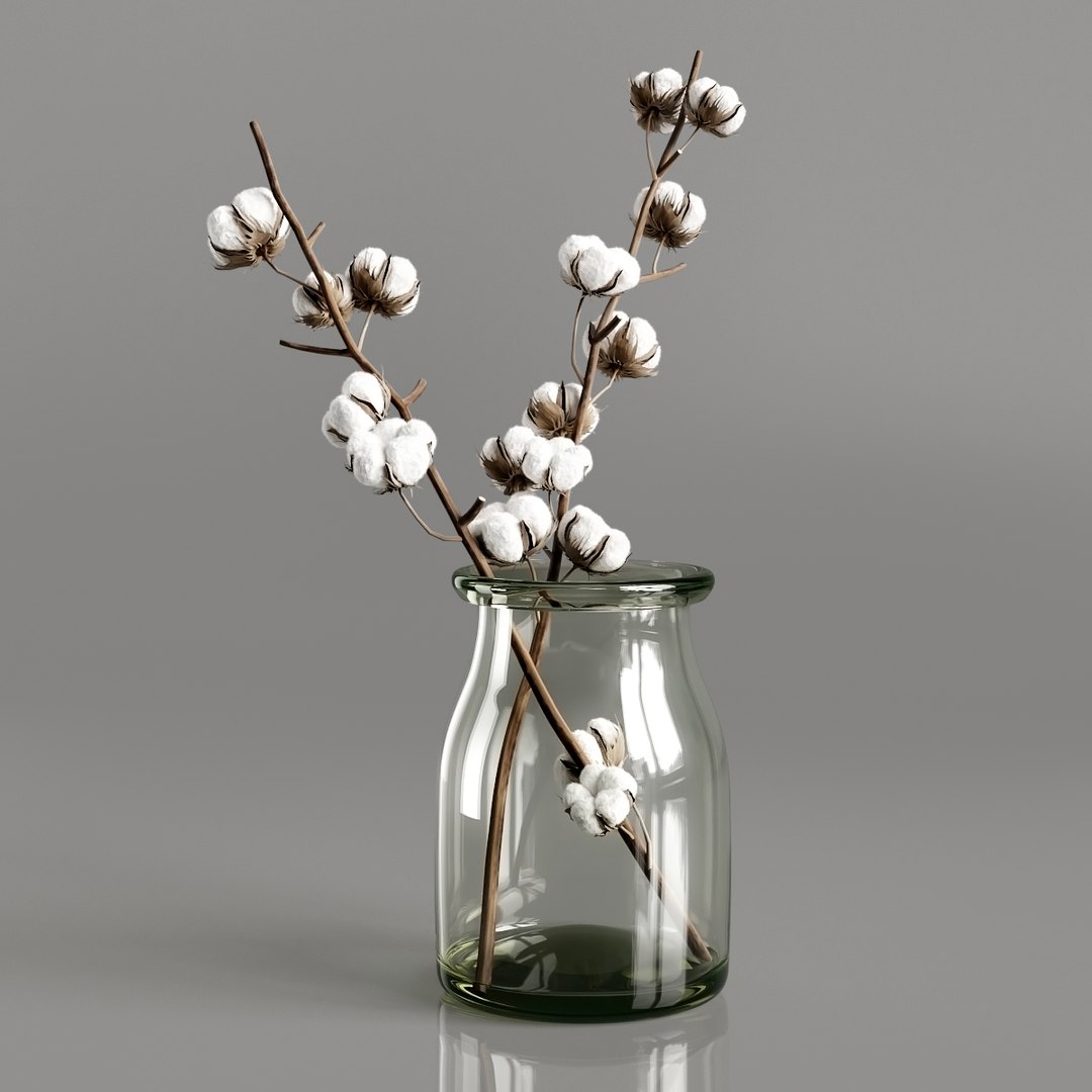 A bouquet of cotton 3D - TurboSquid 1827792