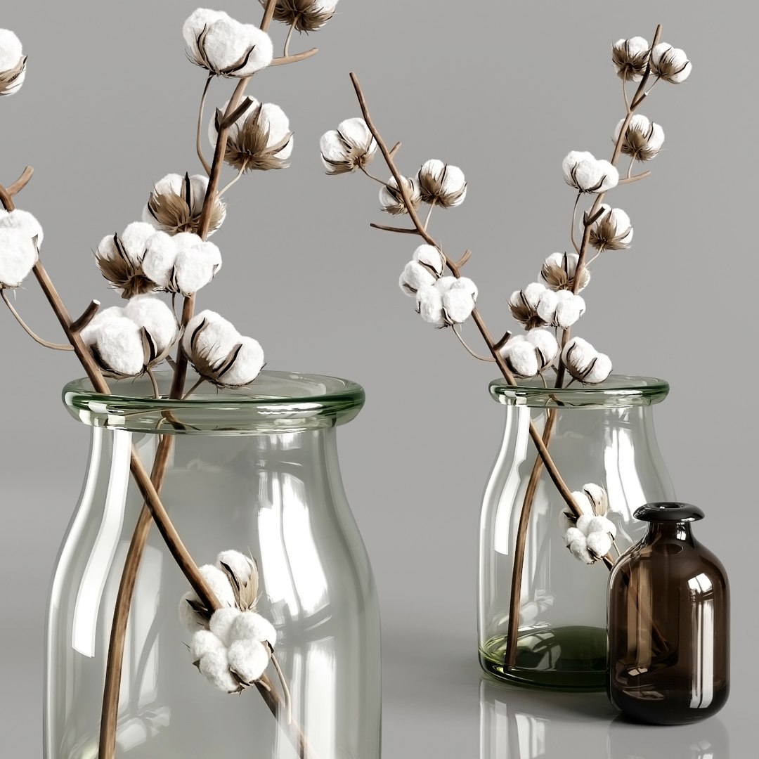 A bouquet of cotton 3D - TurboSquid 1827792