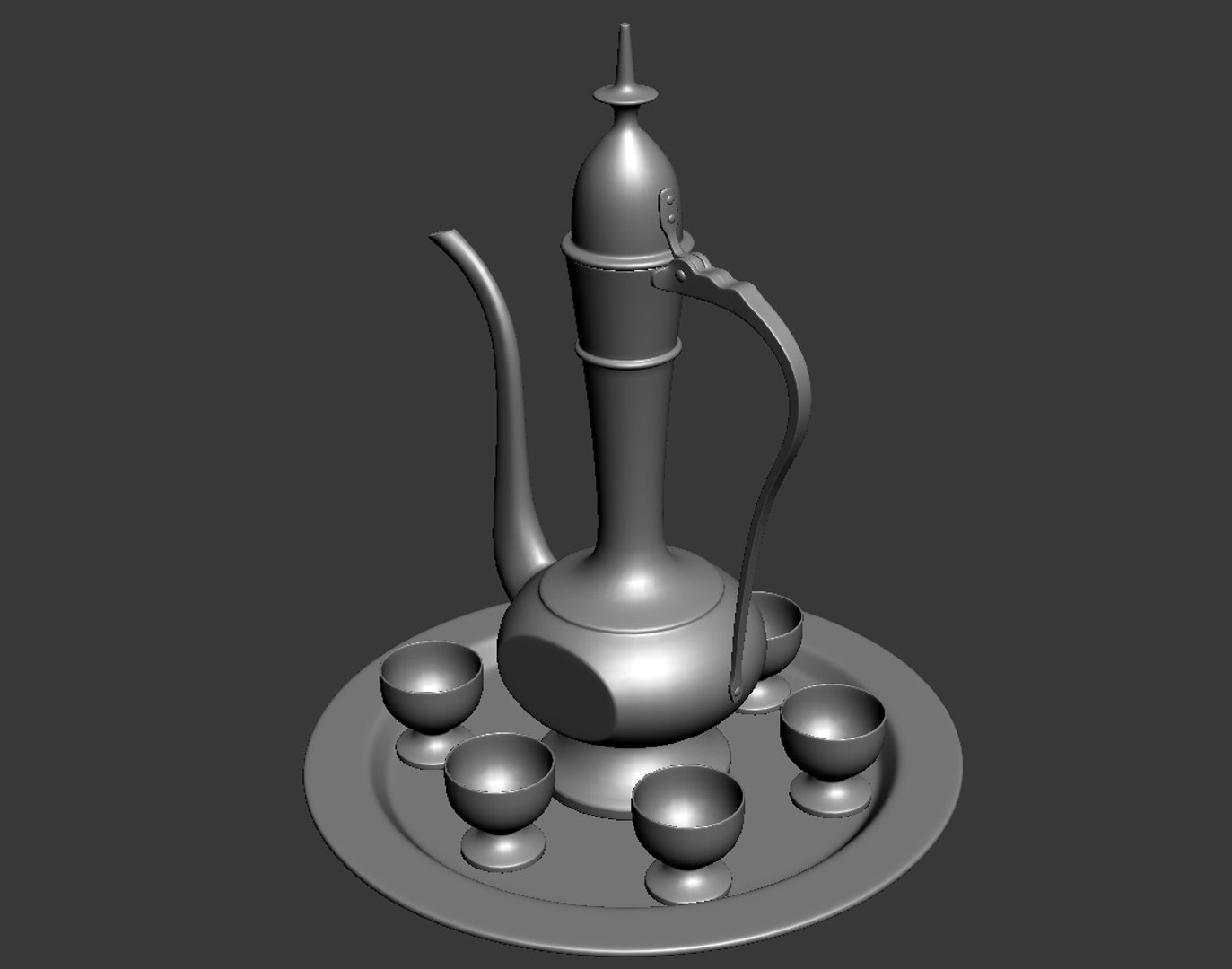 Tea Dallah 3D Model - TurboSquid 1404196