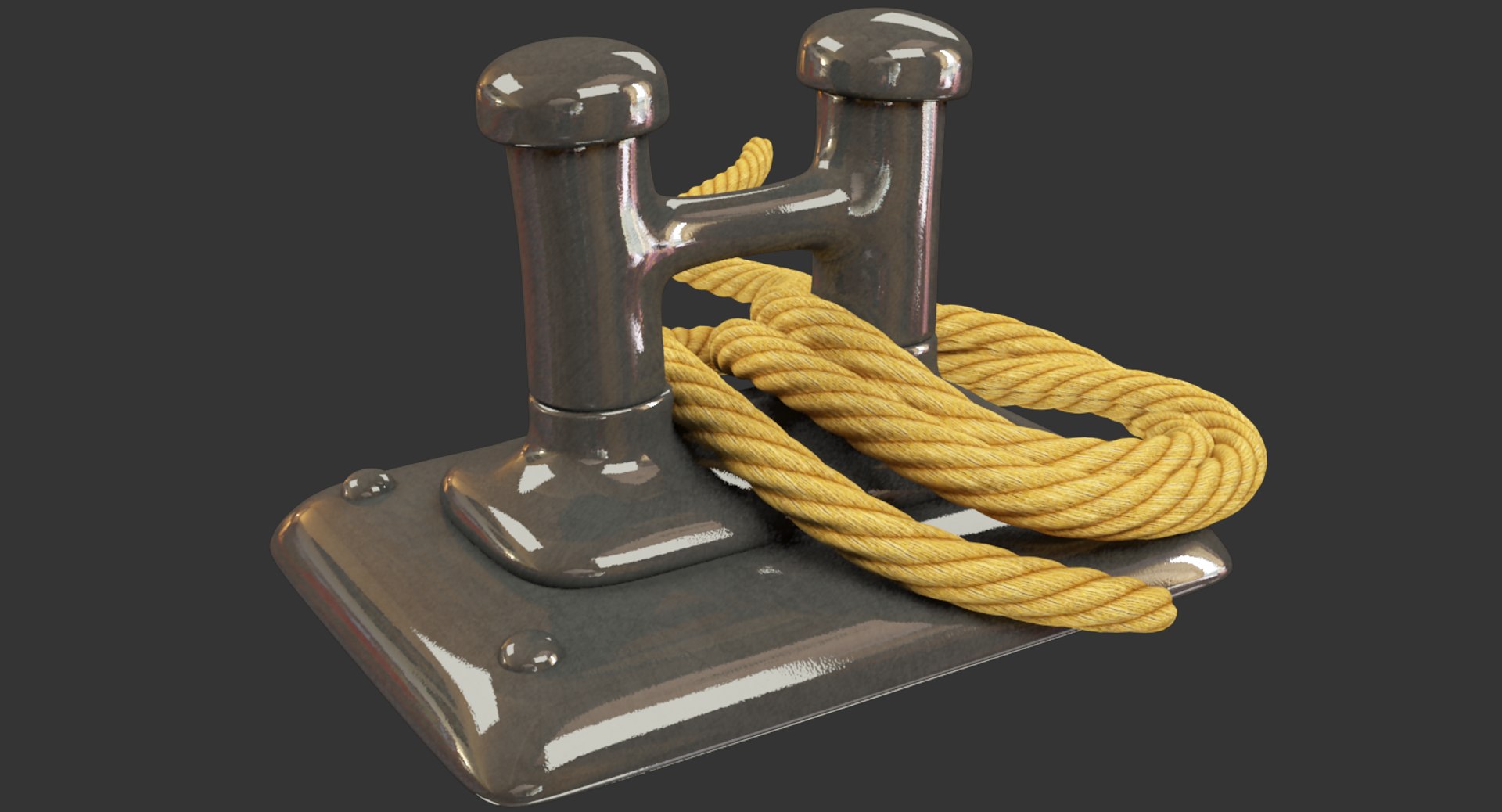 Bitt Rope 3D Model - TurboSquid 1301288