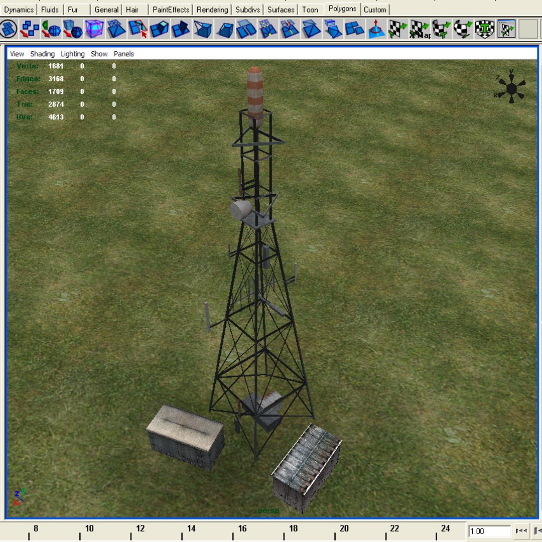 3d communications tower model