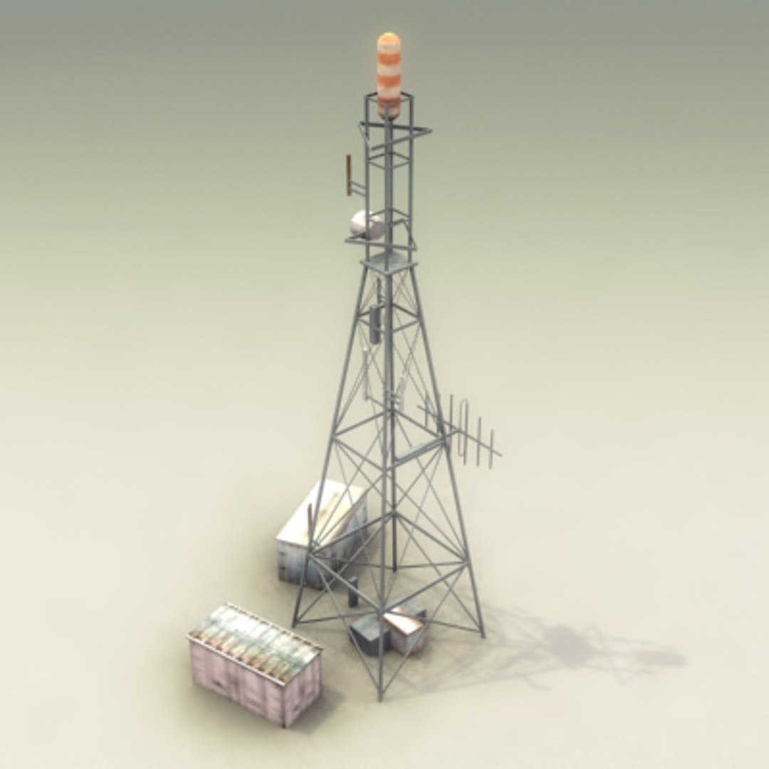 3d communications tower model