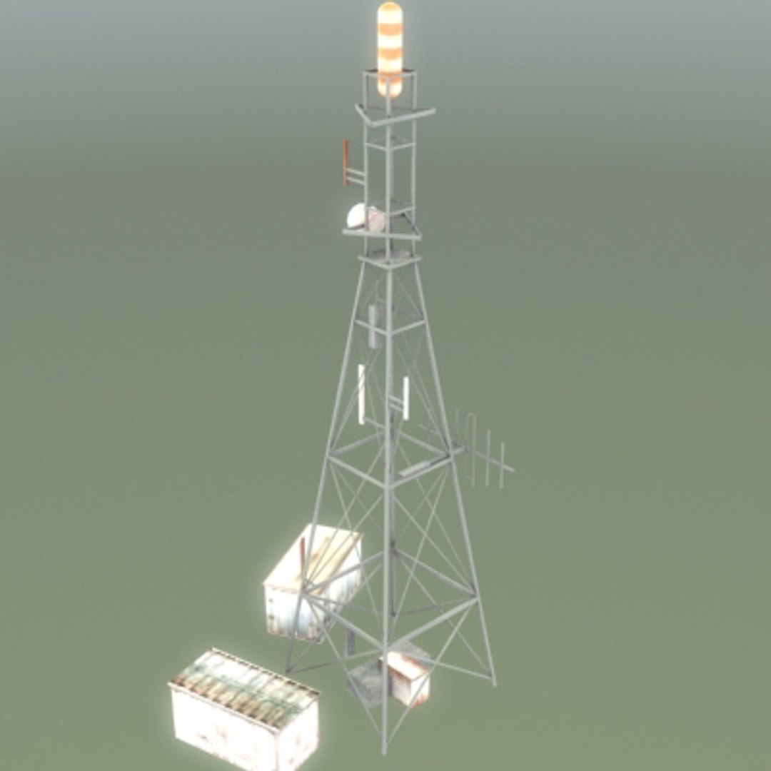 3d communications tower model