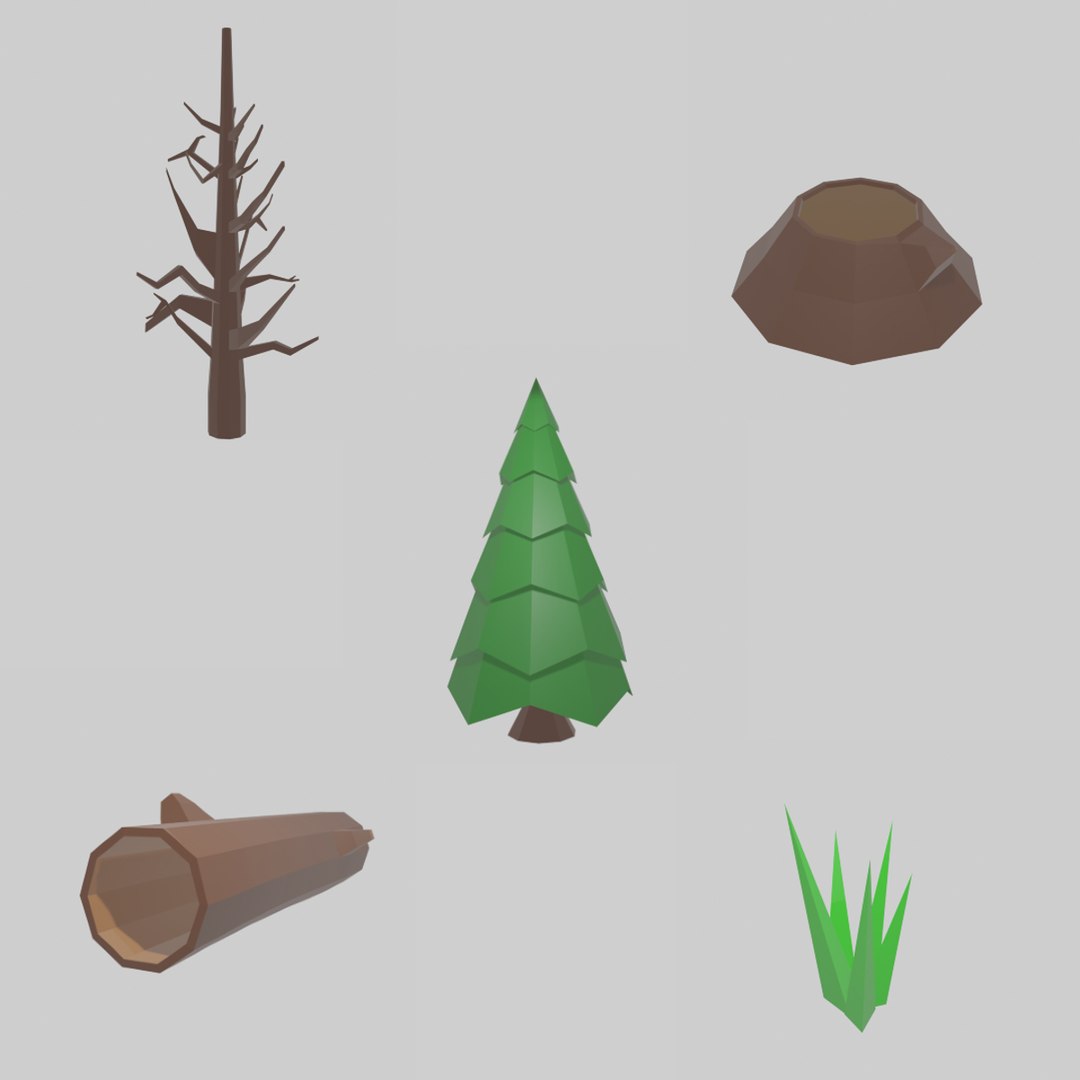 Low Poly Nature Bundle 3D Model - TurboSquid 2347557