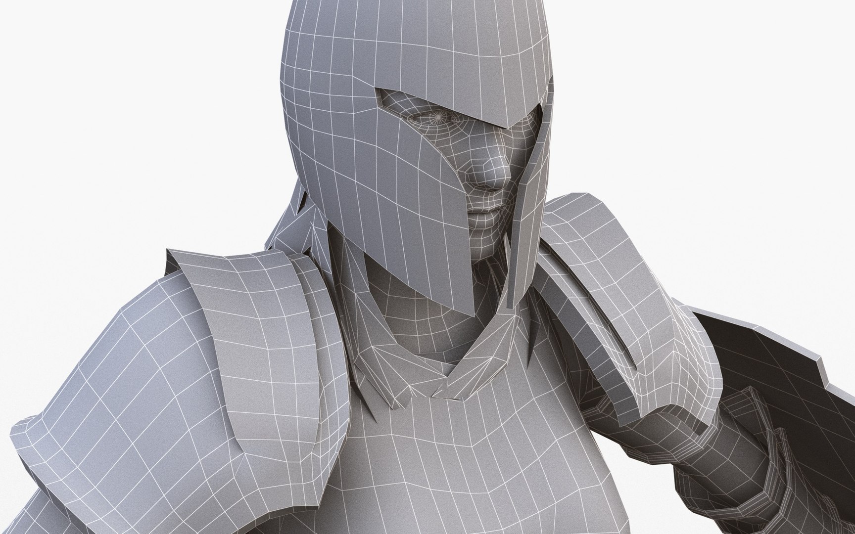 3D female knight model - TurboSquid 1644109
