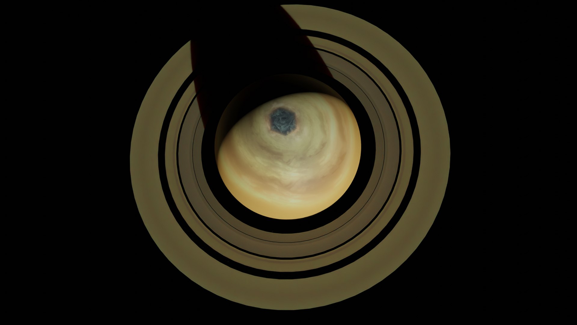 3D Saturn Animated Hexagon Storm Model - TurboSquid 1985713