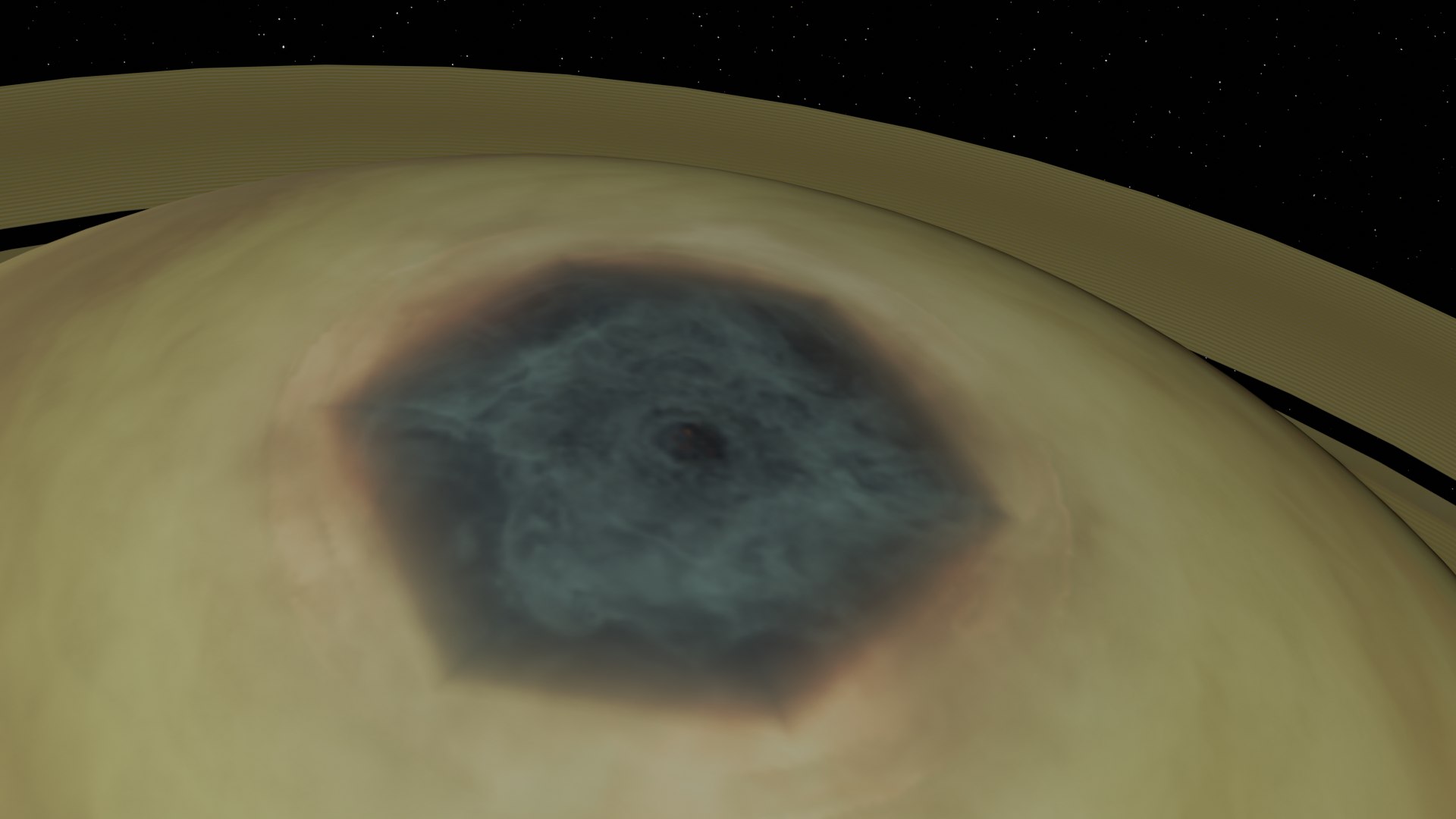 3D Saturn Animated Hexagon Storm Model - TurboSquid 1985713