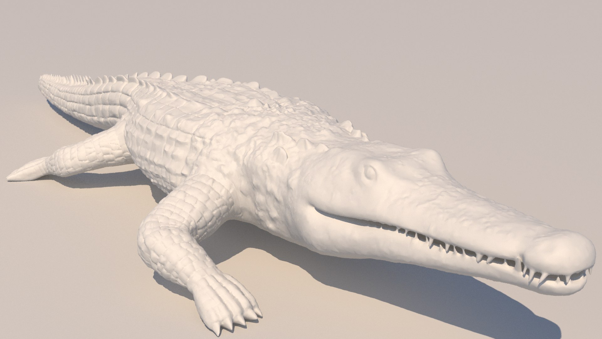 Croc Crocodile Statue 3D Model - TurboSquid 1174203