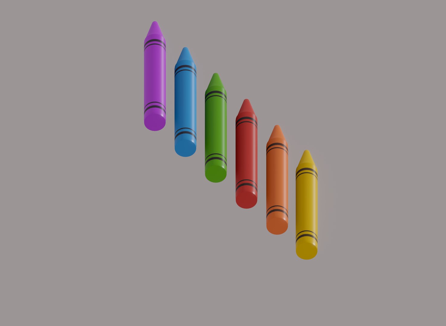 Crayons 3D Model - TurboSquid 1868129