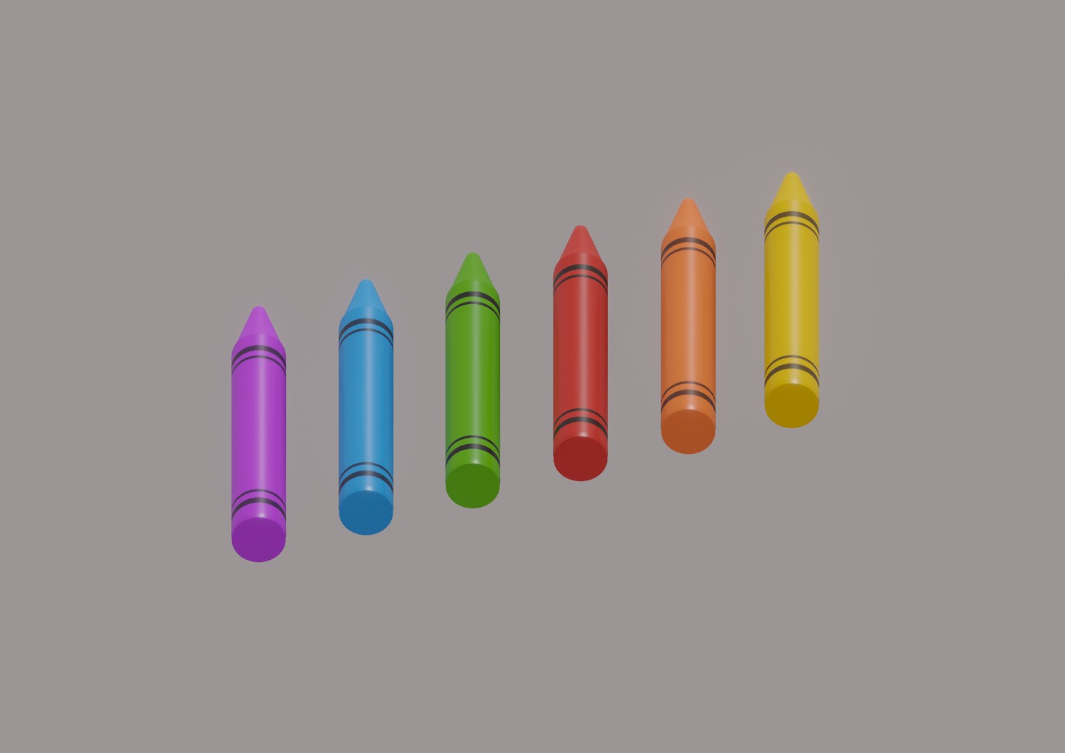 Crayons 3D Model - TurboSquid 1868129