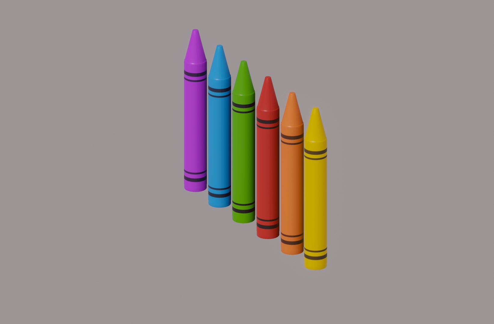 Crayons 3D Model - TurboSquid 1868129