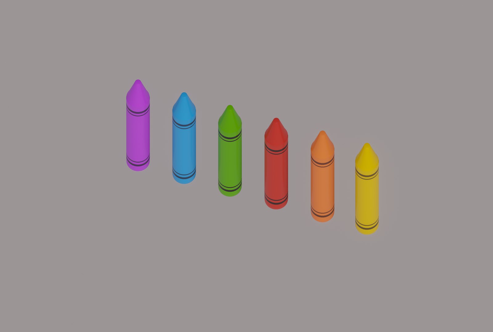 Crayons 3D Model - TurboSquid 1868129