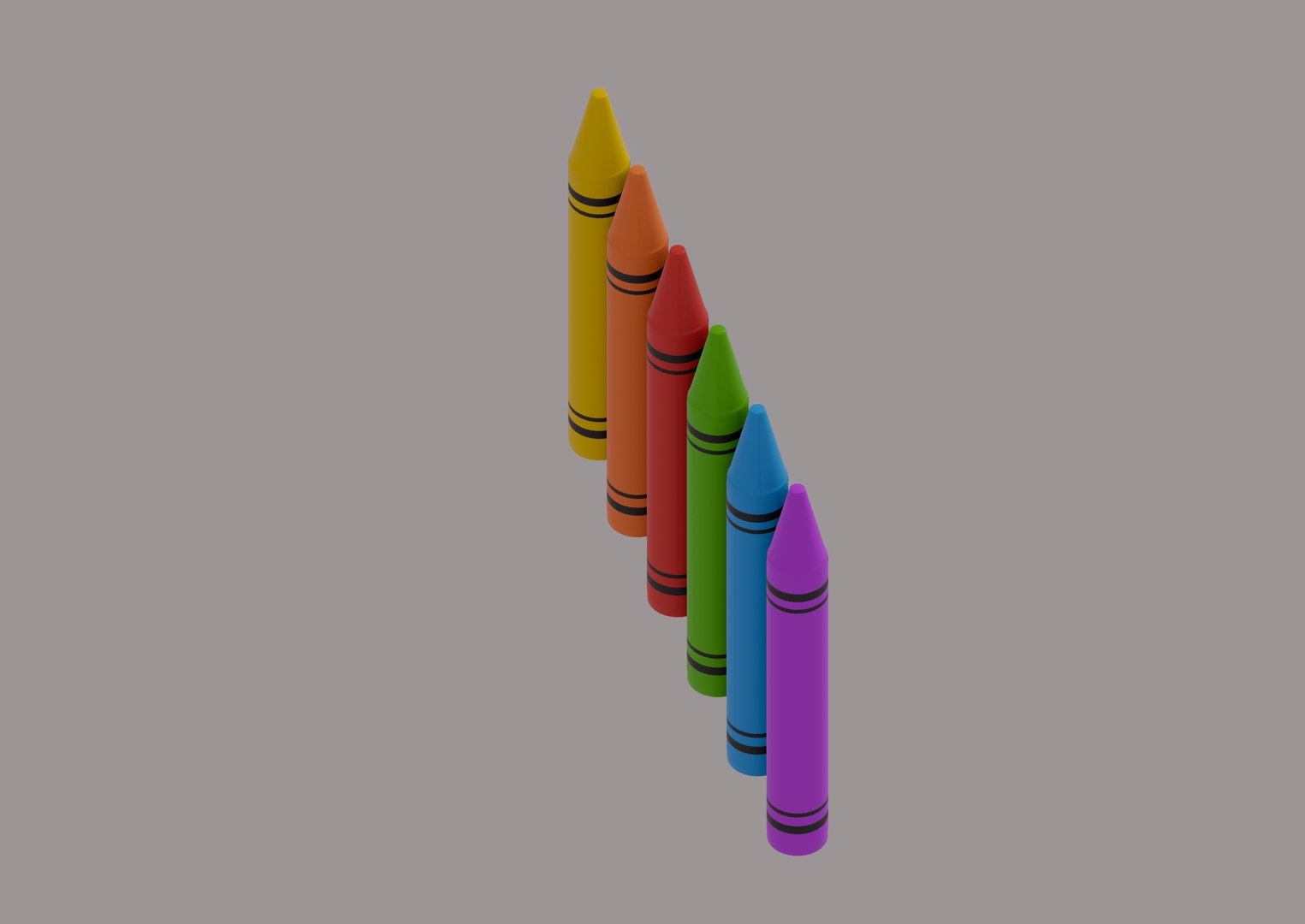 Crayons 3D Model - TurboSquid 1868129
