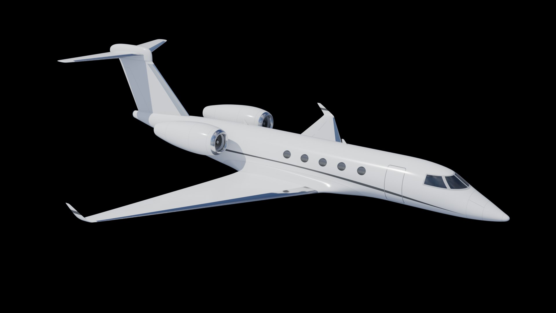 Modern Luxury Business Jet - Generic Private Airplane 3D Model ...