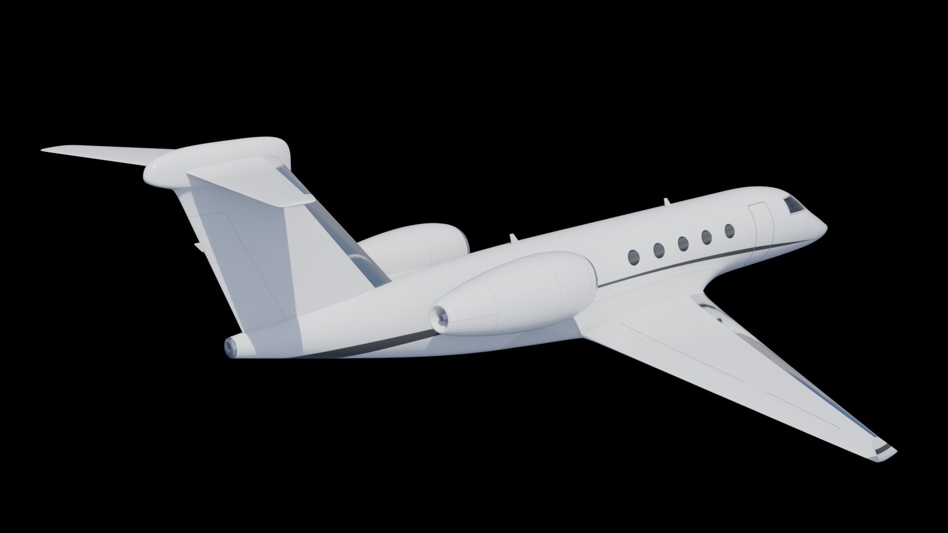 Modern Luxury Business Jet - Generic Private Airplane 3D Model ...