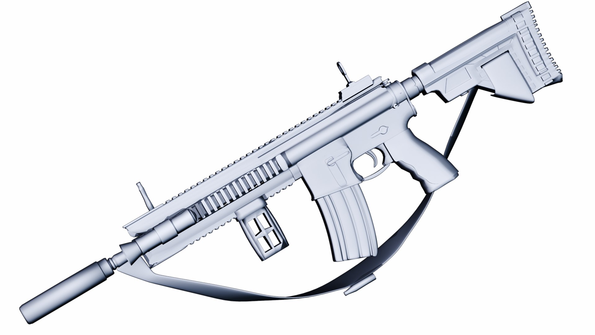 HK 416 Rifle Model - TurboSquid 2400915