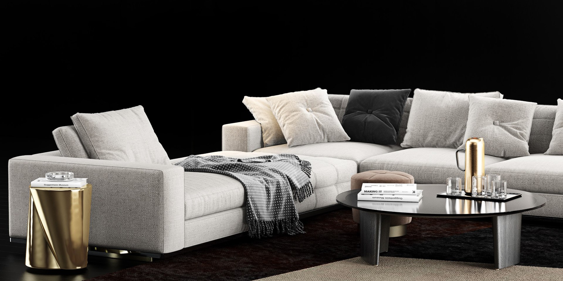 Minotti Lawrence Sofa Model - TurboSquid 1595040
