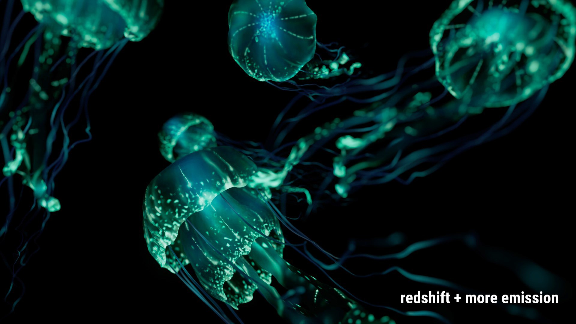 Animated Bioluminescent Jellyfish For Octane AND Redshift 3D Model ...