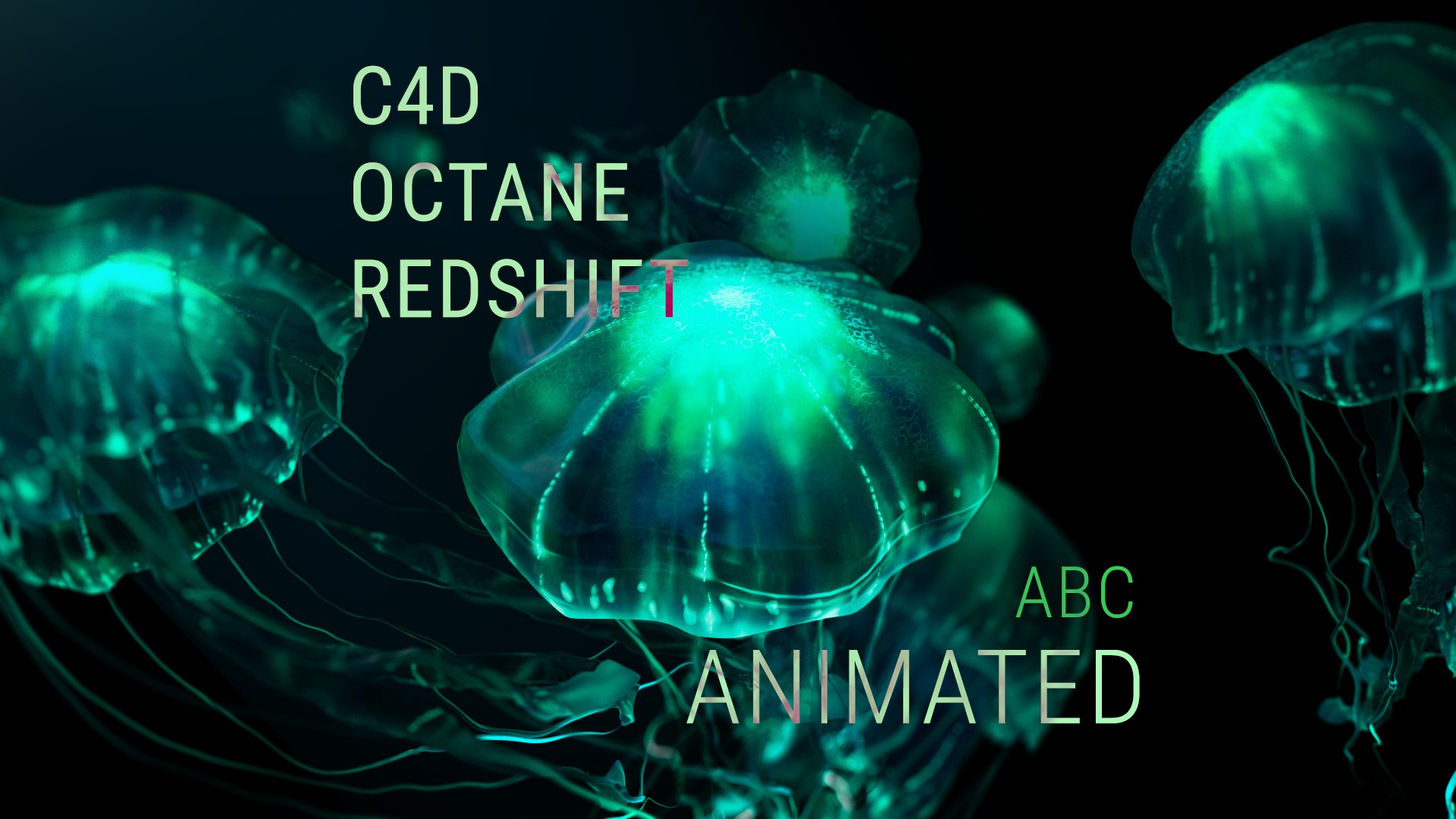 Animated Bioluminescent Jellyfish For Octane AND Redshift 3D Model ...