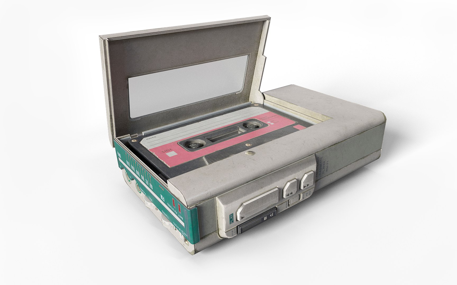 Cassette Player and compact Cassette 3D - TurboSquid 2110955