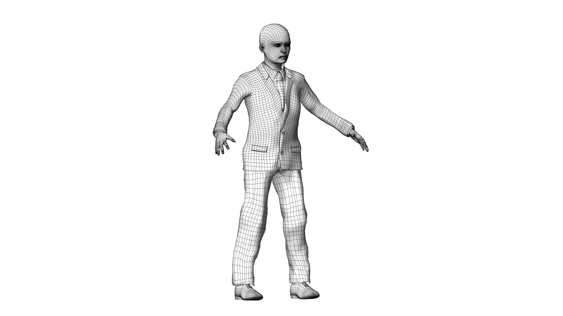 Male Teenager In Suit 3D Model - TurboSquid 1867904