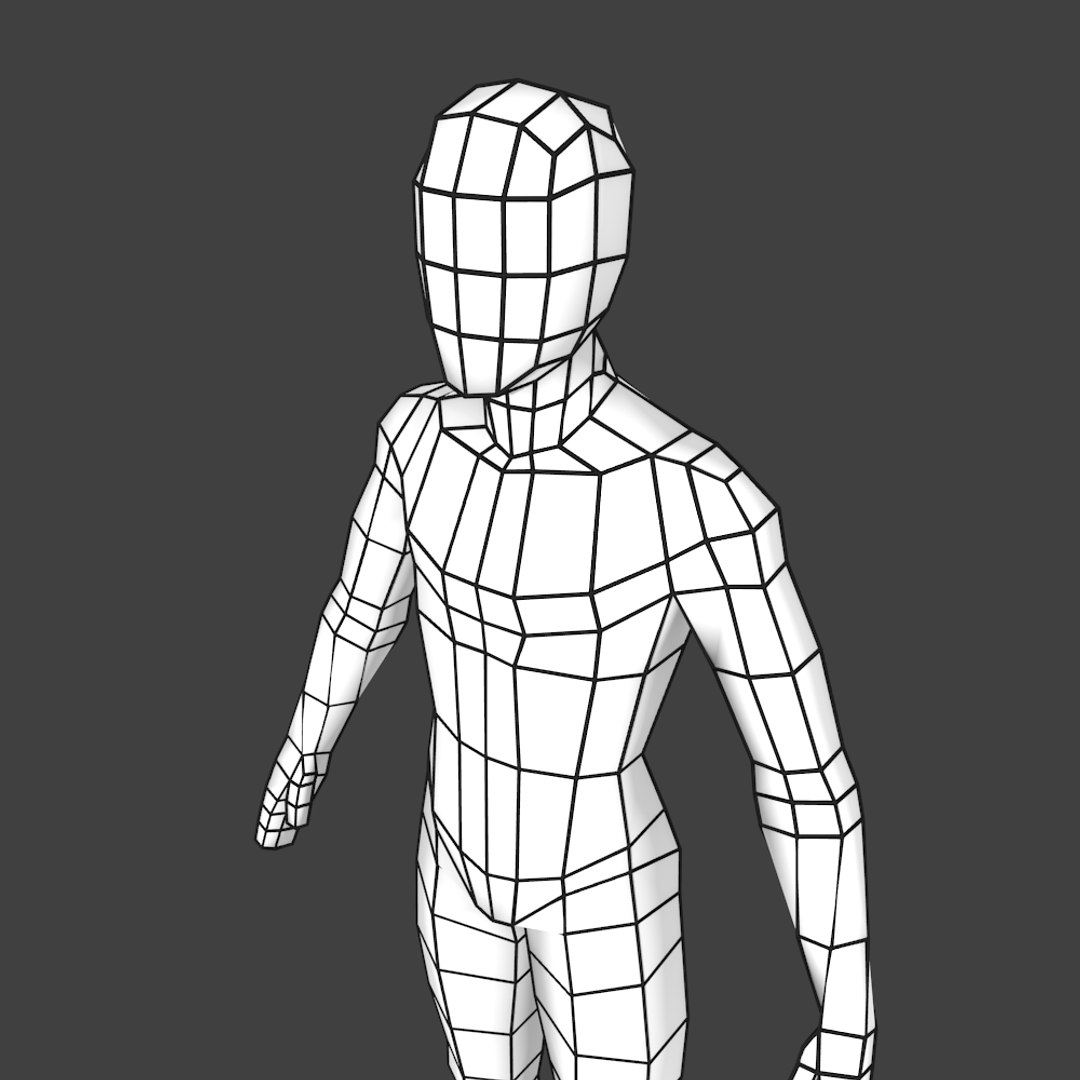 Simple Low-poly Base Mesh Obj