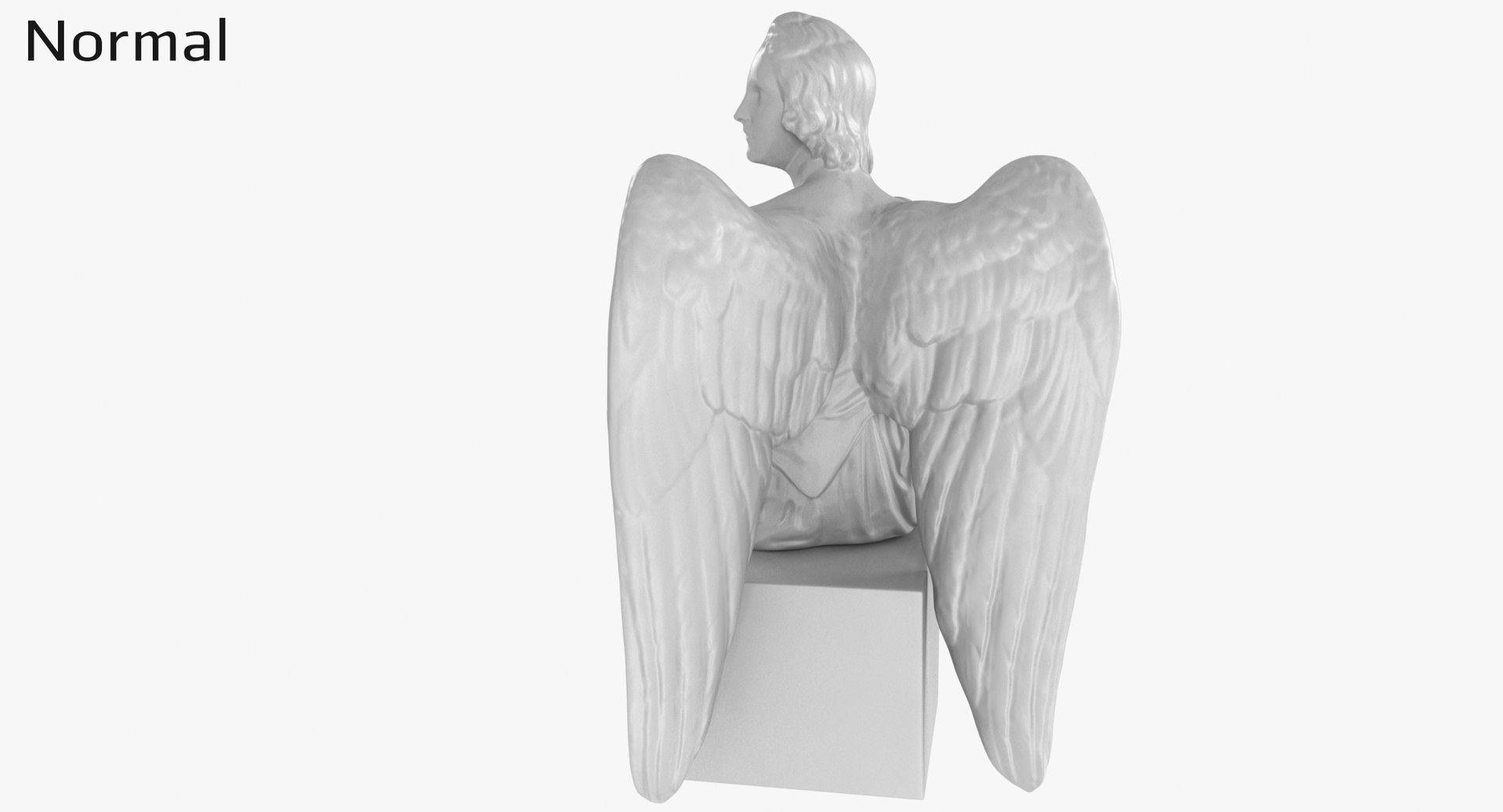 3D sitting angel statue - TurboSquid 1685471