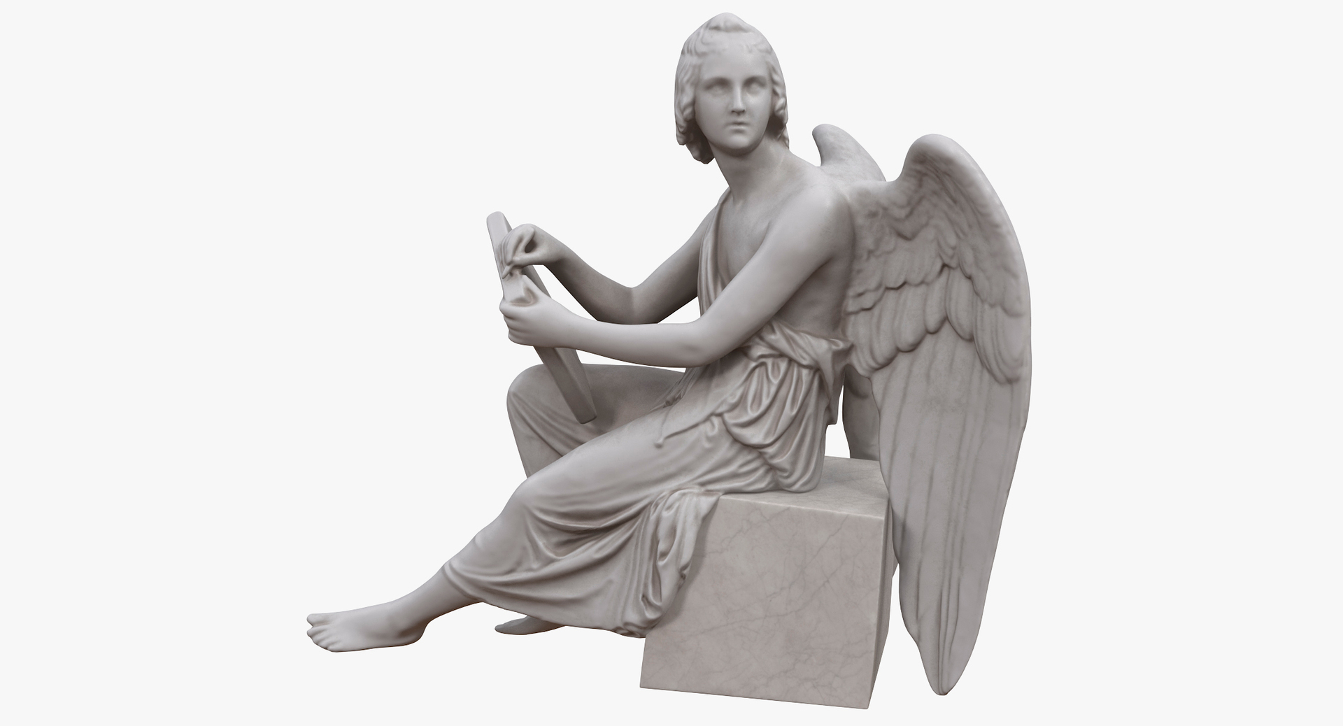 3D sitting angel statue - TurboSquid 1685471