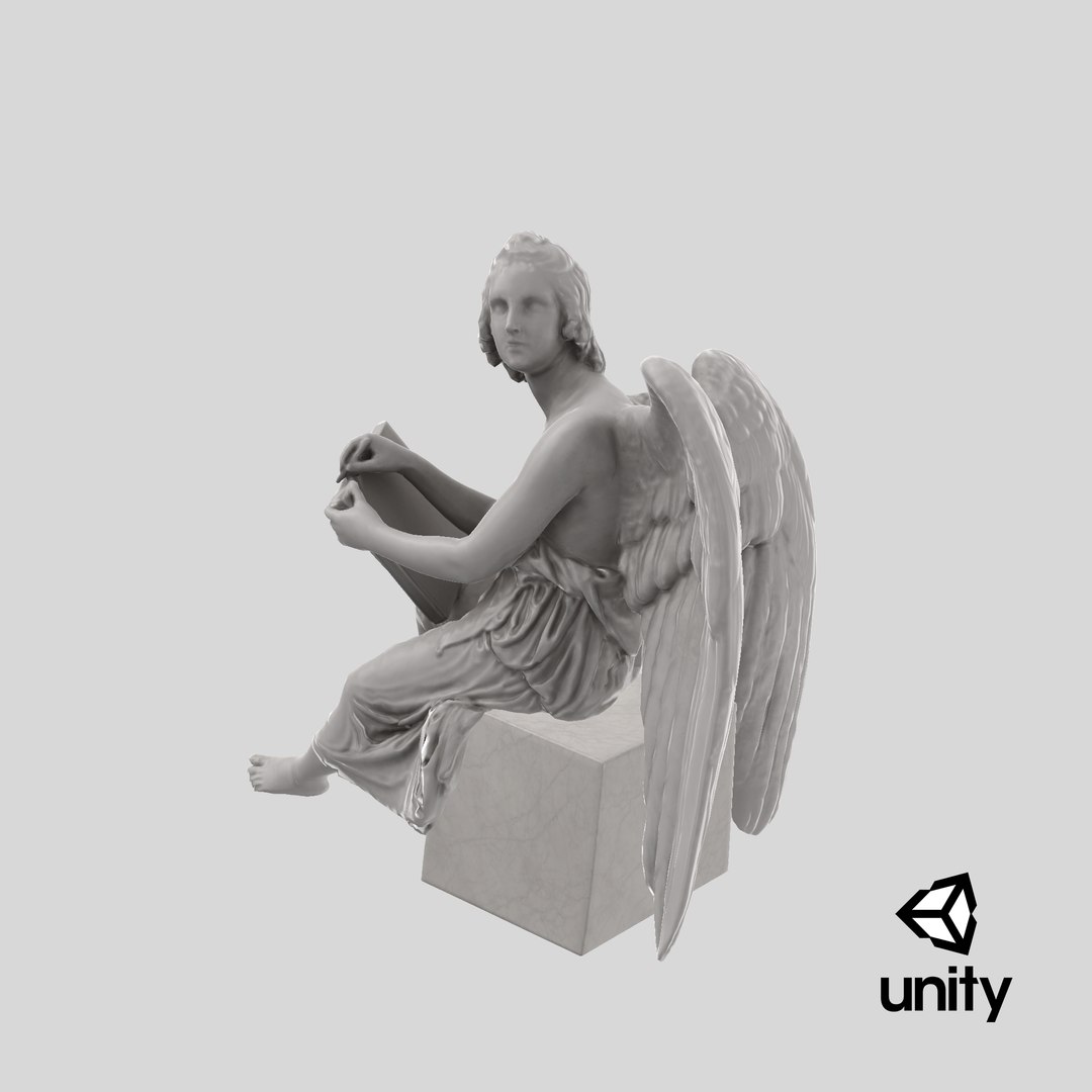 3D sitting angel statue - TurboSquid 1685471