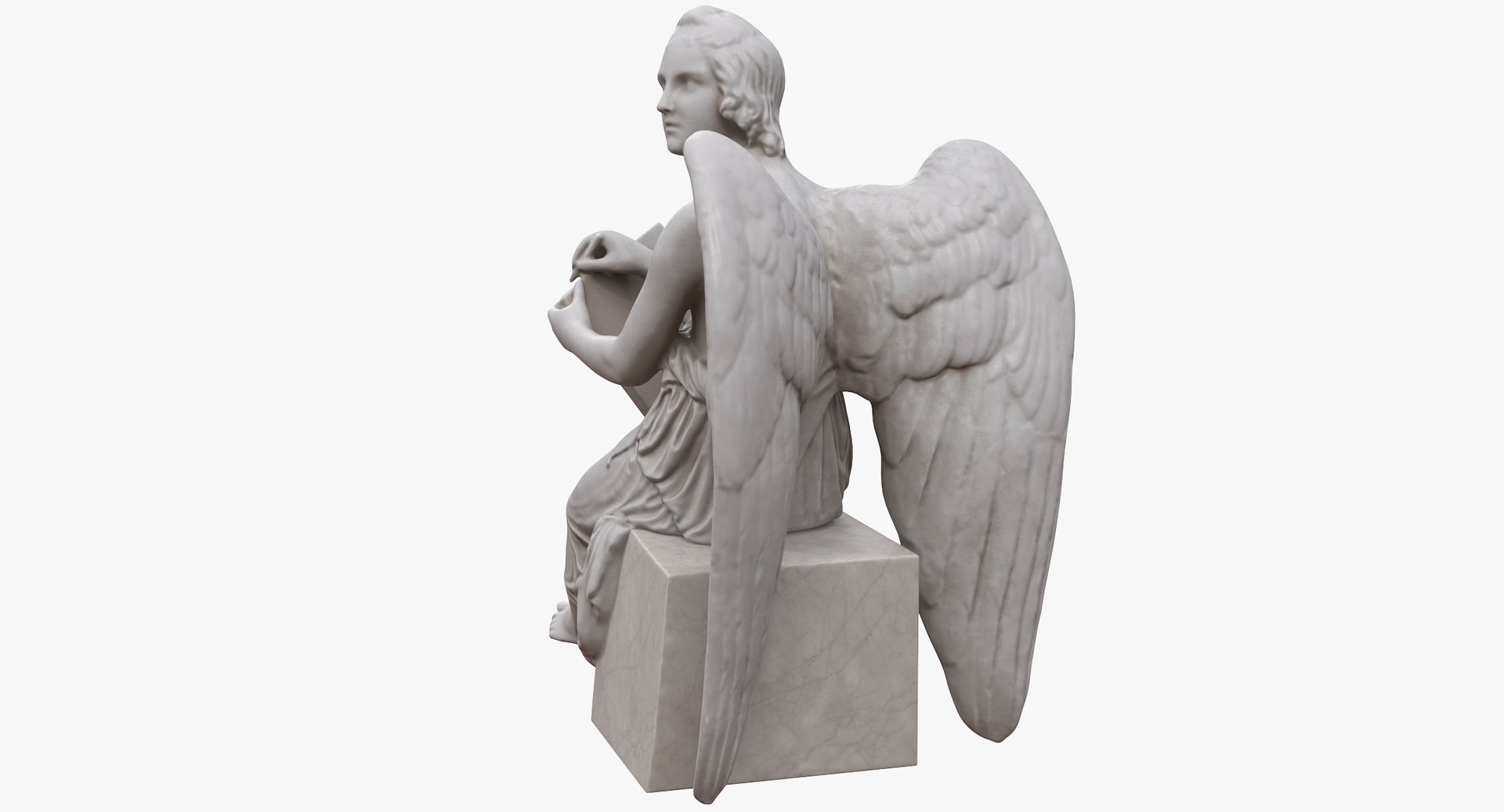 3D Sitting Angel Statue - TurboSquid 1685471