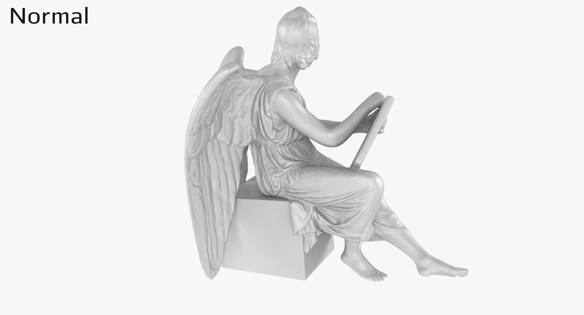 3D sitting angel statue - TurboSquid 1685471
