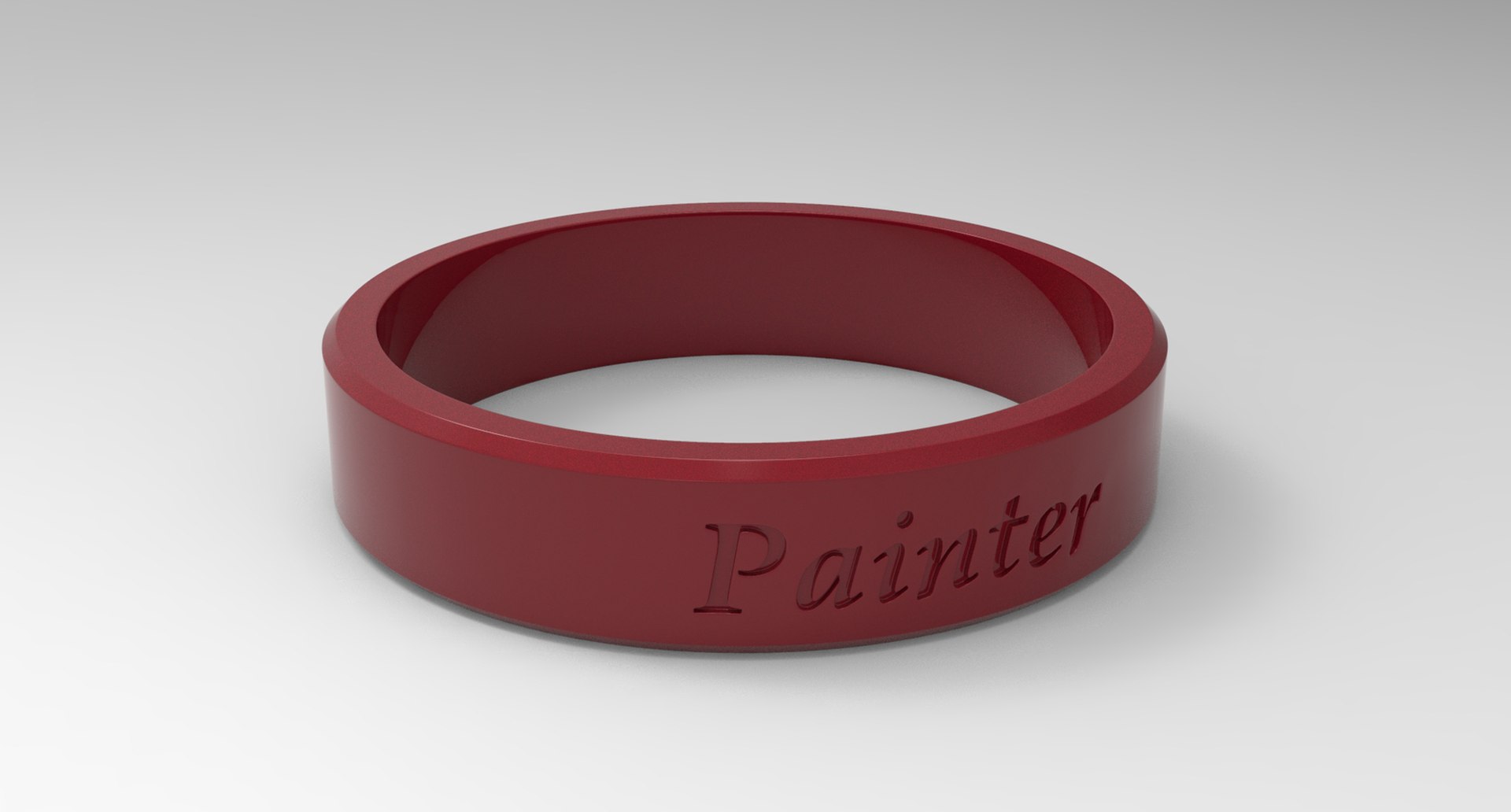 3D Painter Ring Red - TurboSquid 1910737
