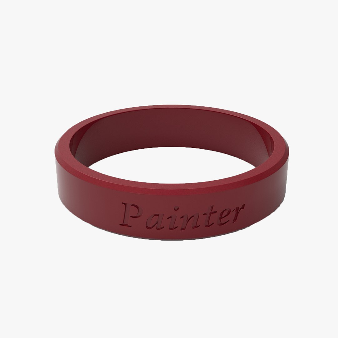 3D Painter Ring Red - TurboSquid 1910737
