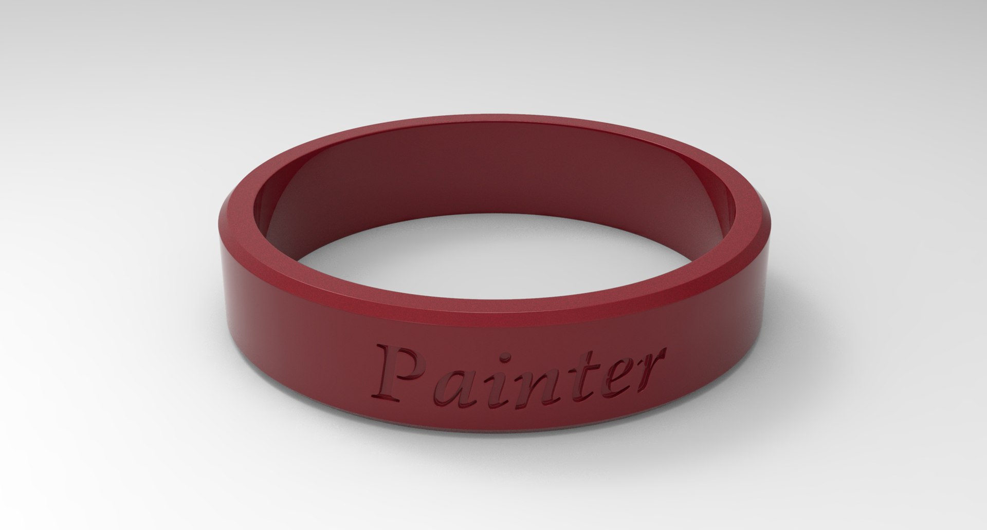 3D Painter Ring Red - TurboSquid 1910737