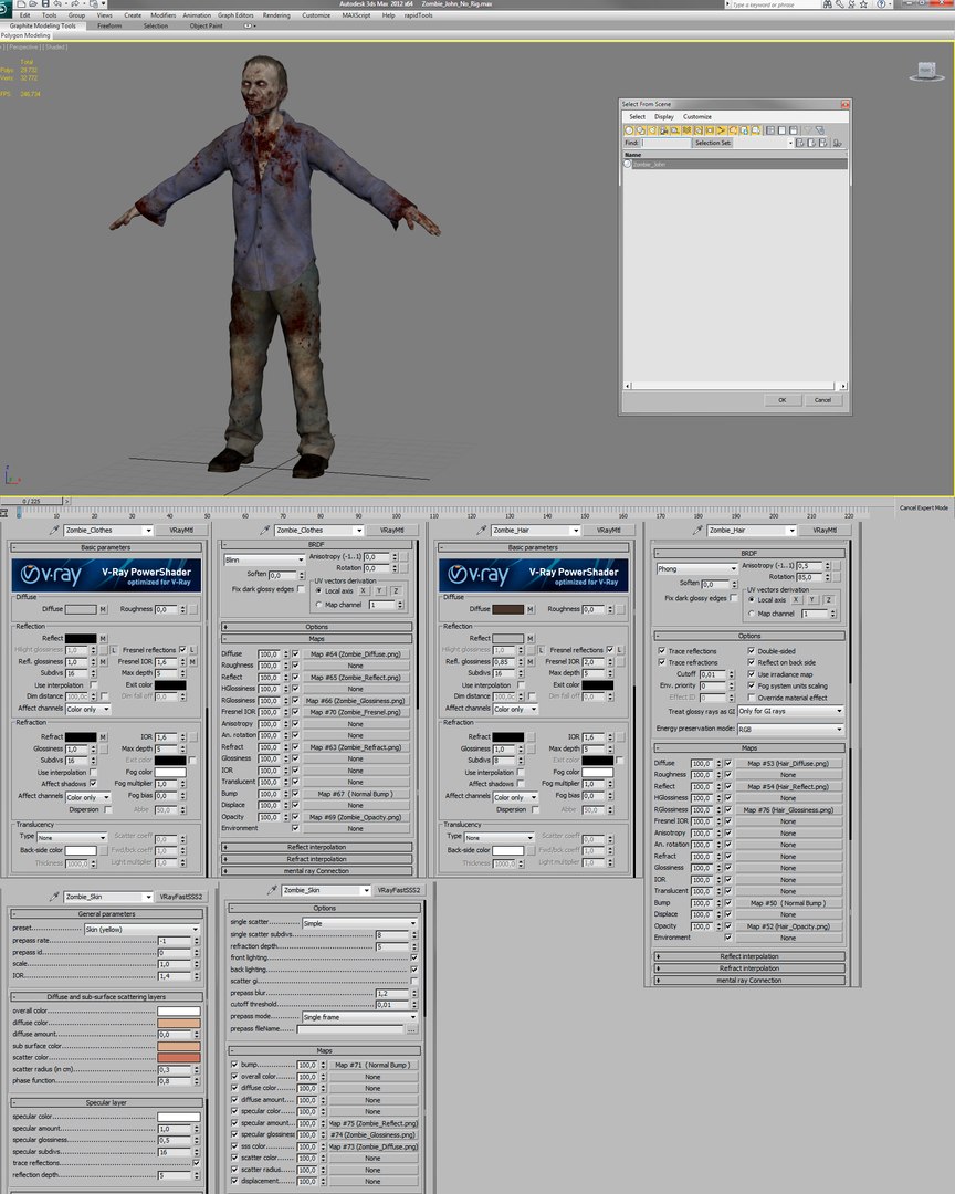 3D zombie rig model - TurboSquid 1211179